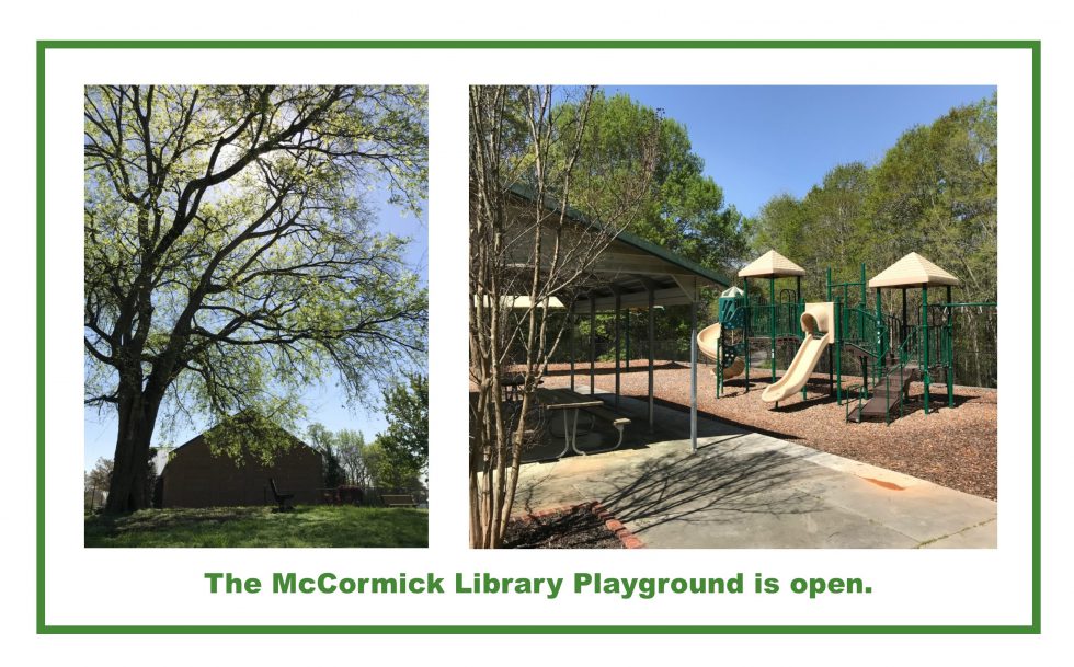 Library Playground is OPEN | McCormick County Library
