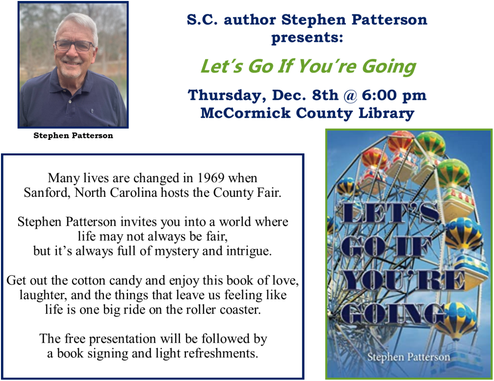 Authors Night with Stephen Patterson – Dec. 8th, 2022 | McCormick ...